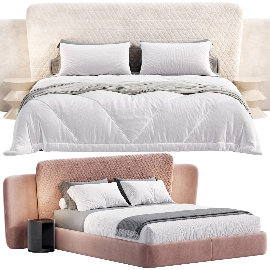 Sheila Bed By Opera Contemporary - 3D Model for Corona