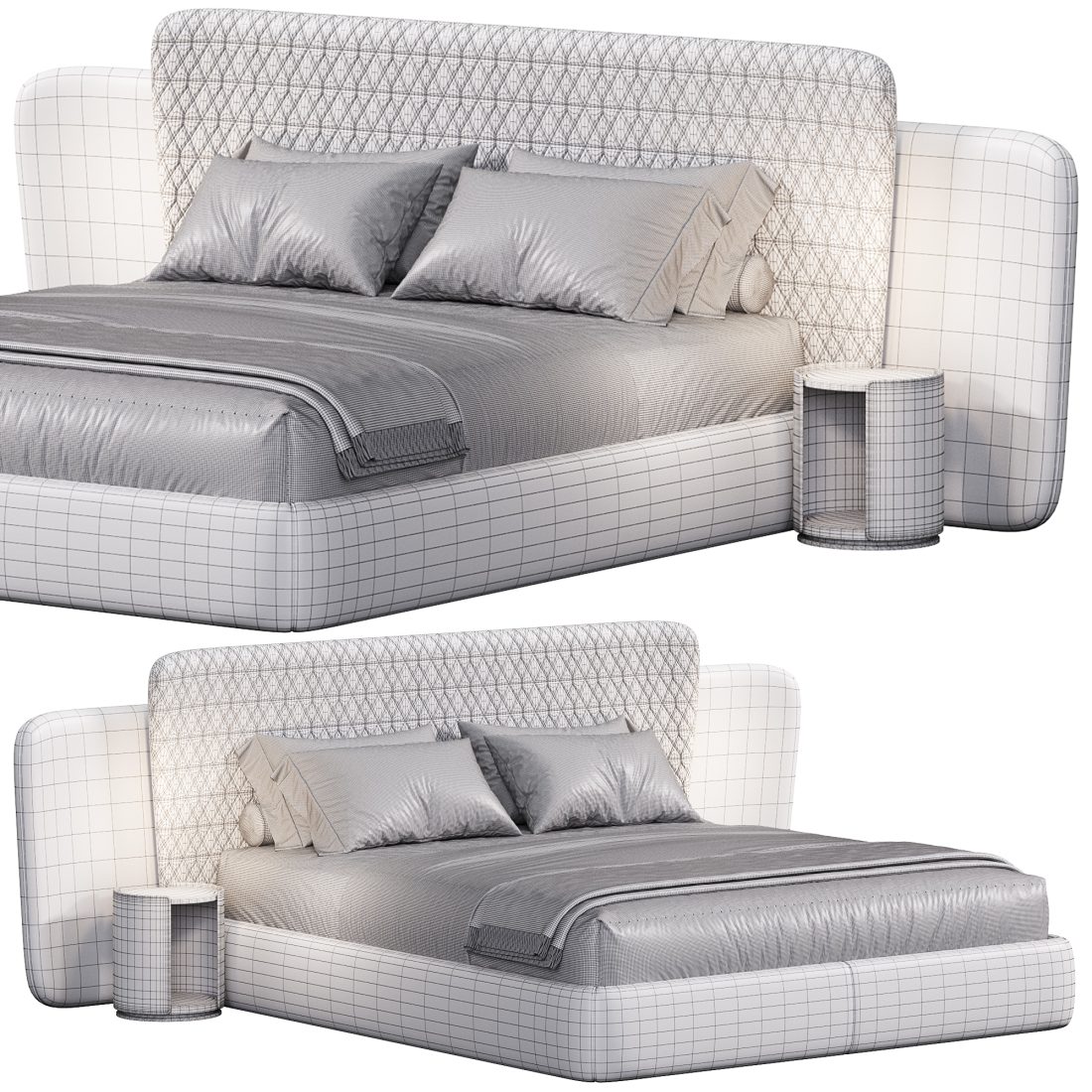 Sheila Bed By Opera Contemporary - 3D Model for Corona