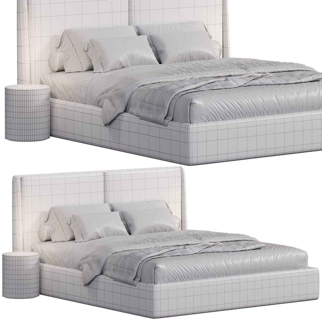 Elis Bed By Stylishclub - 3D Model for Corona
