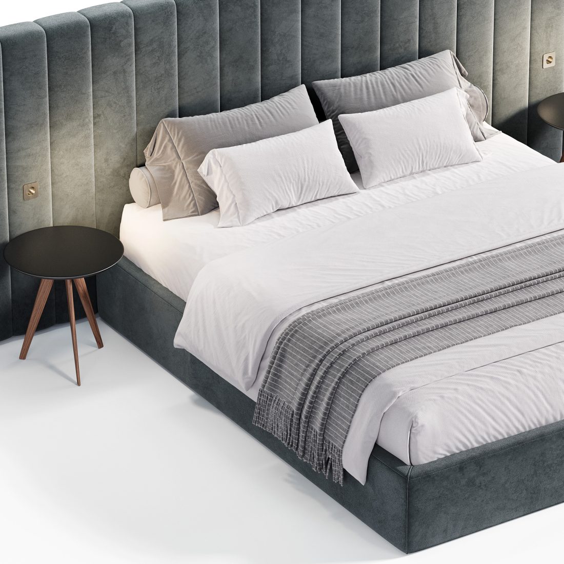 Milan Bed By Stylishclub - 3D Model for Corona