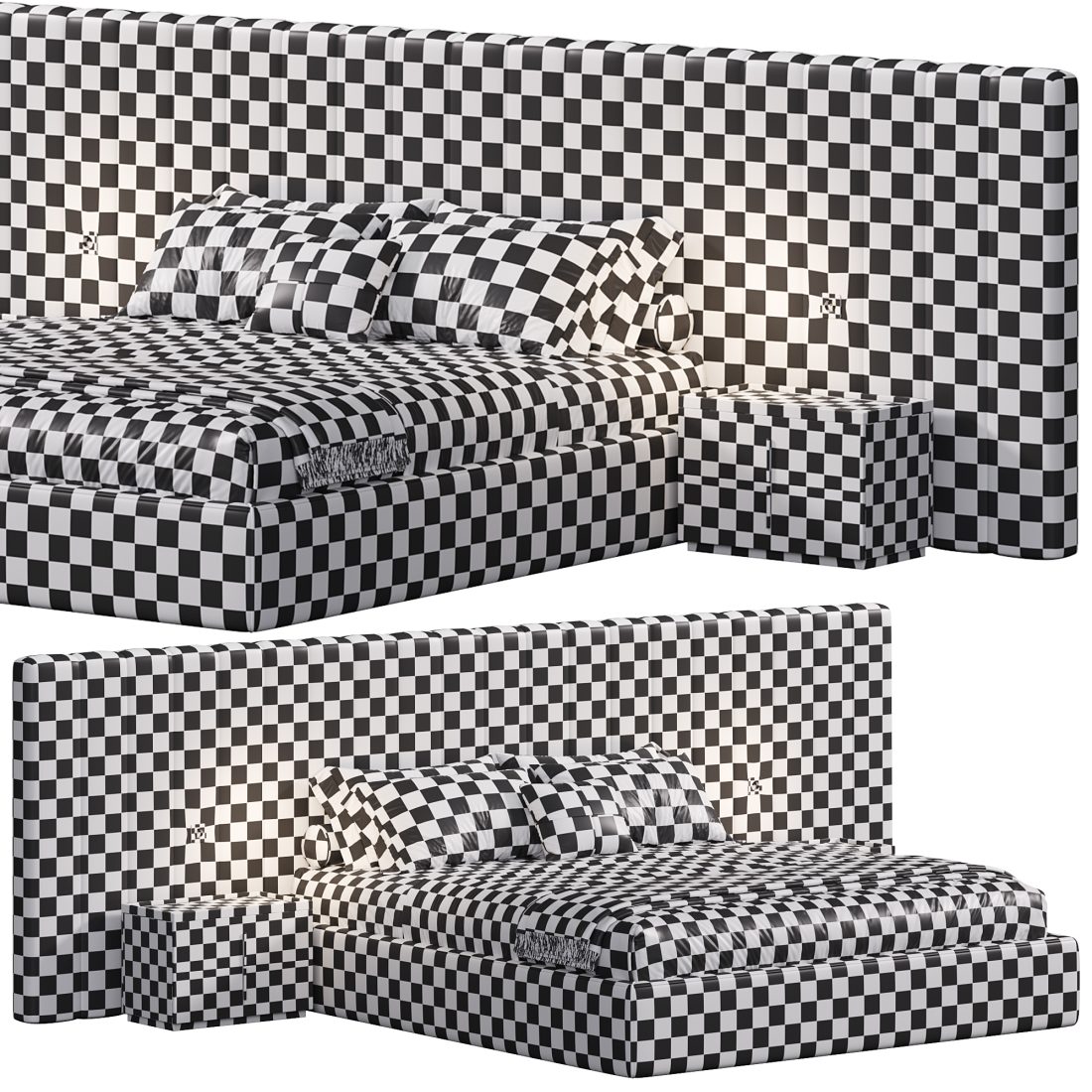Milan Bed By Stylishclub - 3D Model for Corona