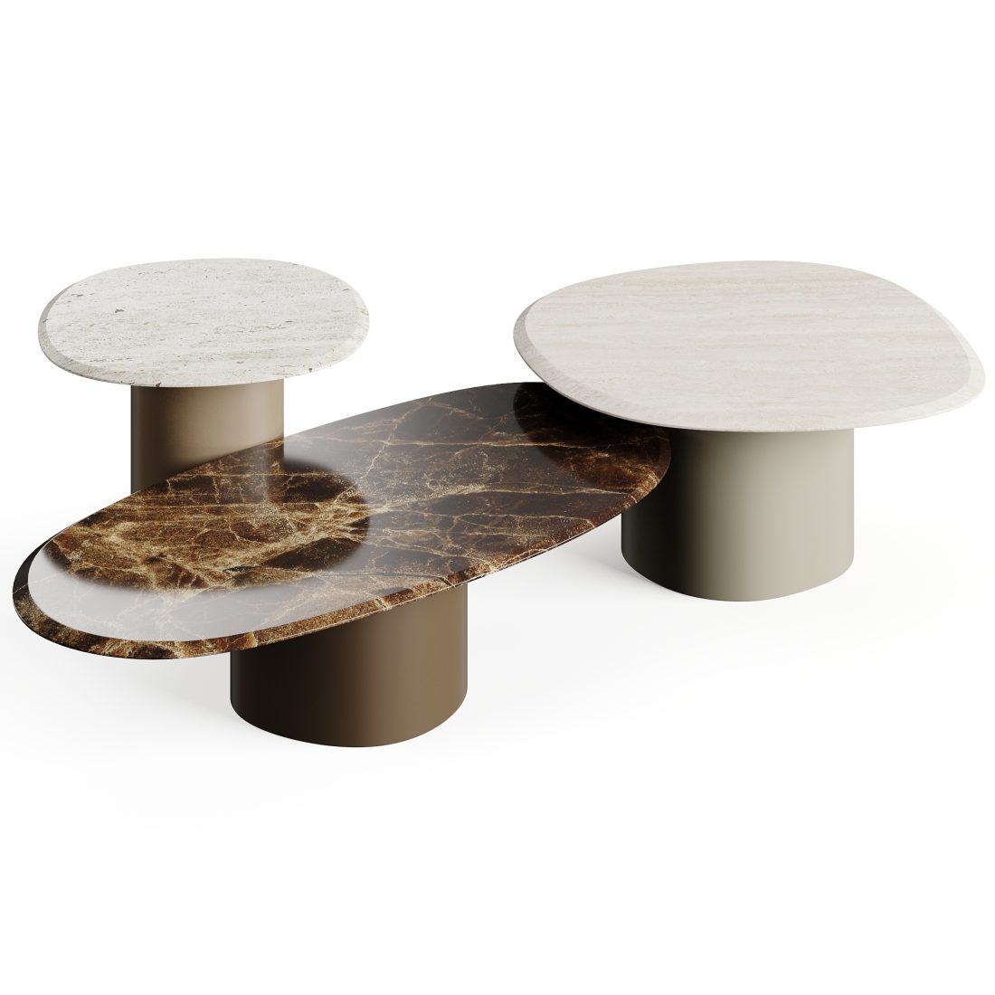 Carpanese Home Pebble Stone Table 3D Model for VRay, Corona | CGMood