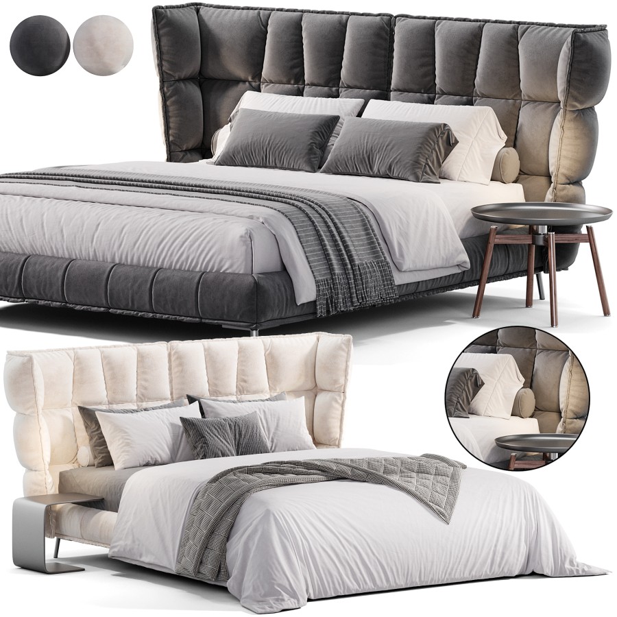 B&b Italia Husk Bed - 3D Model for Corona