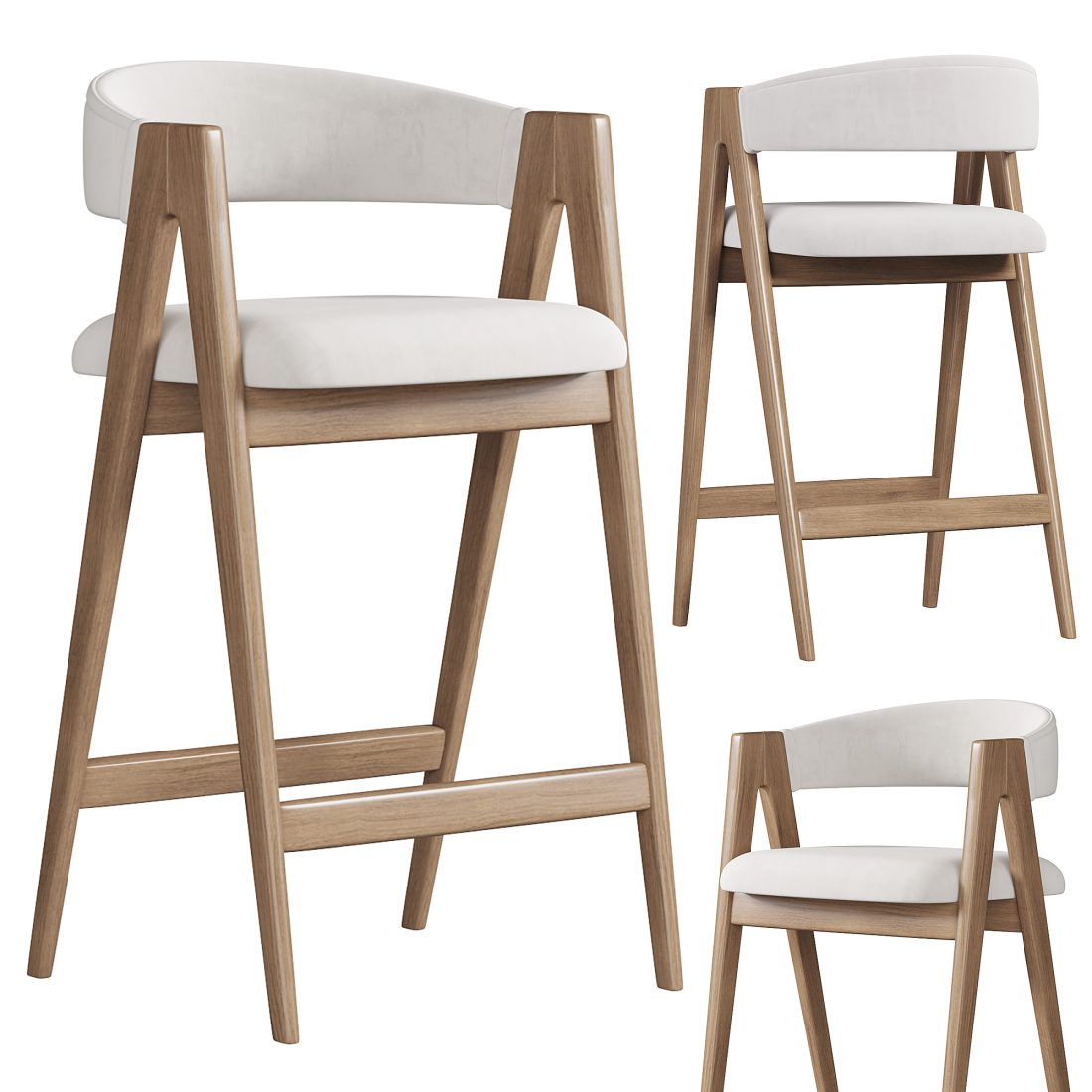 Bar Stool Pych Beech 3D Model for Corona | CGMood