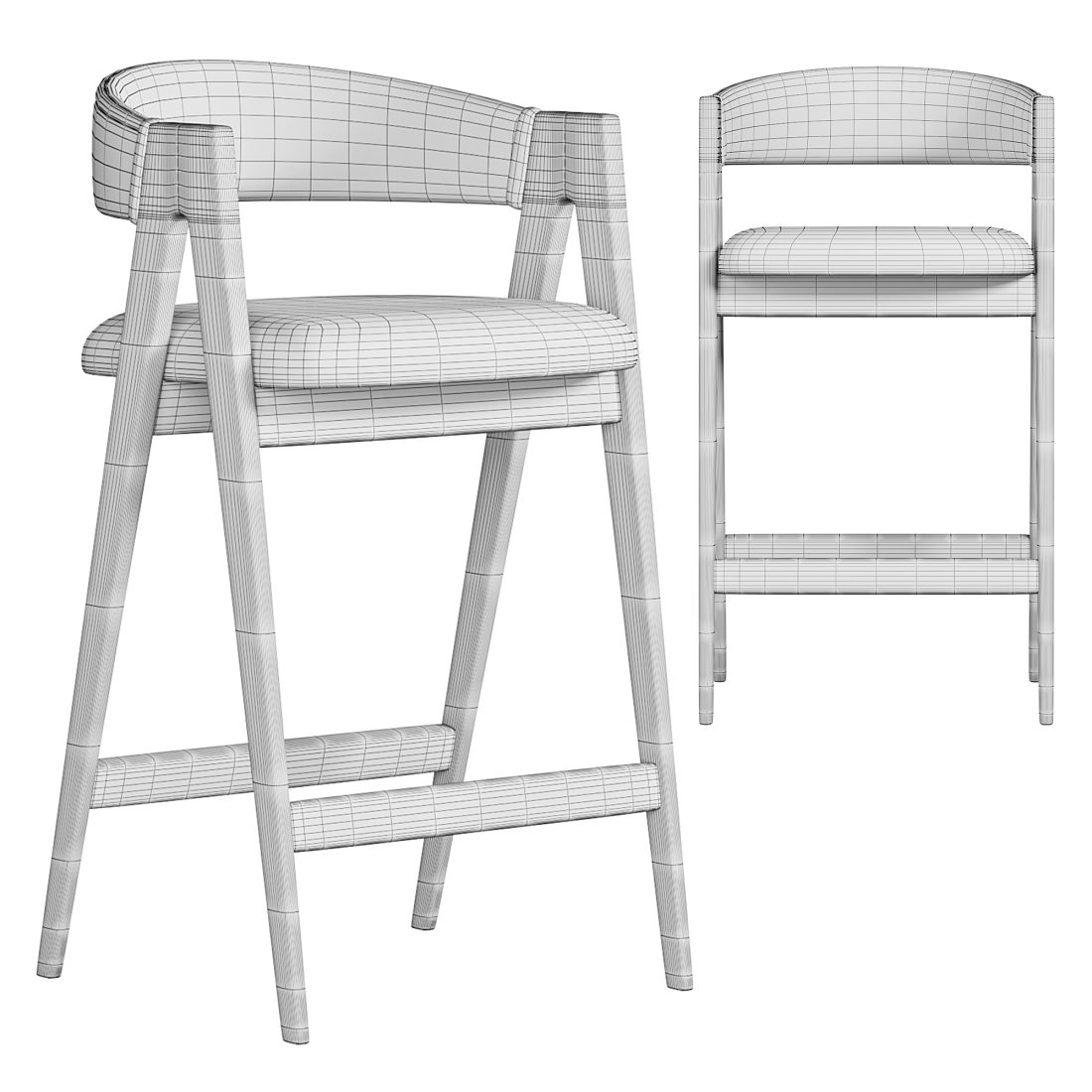 Bar Stool Pych Beech 3D Model for Corona | CGMood