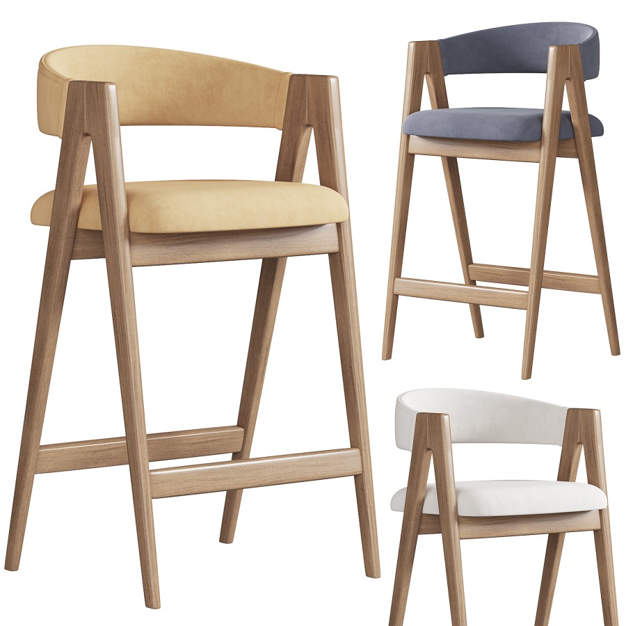 Bar Stool Pych Beech 3D Model for Corona | CGMood