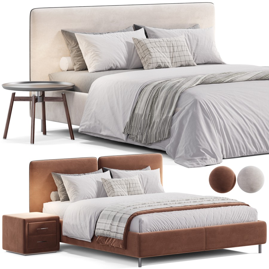 Twils Frick Round Bed - 3D Model for Corona