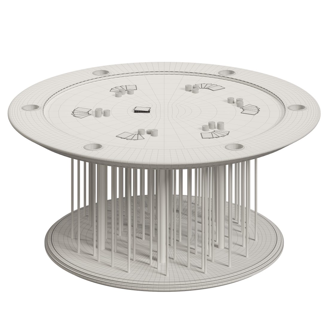 Shanghai Poker Table - 3D Model for Corona