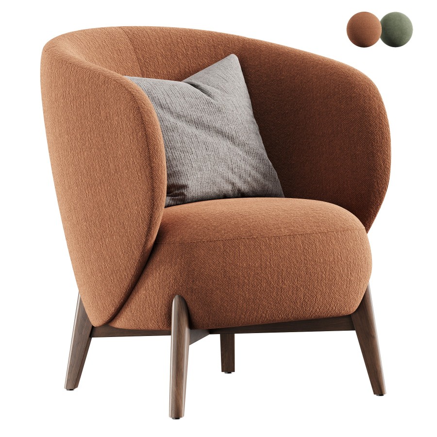 Lancy Armchair By La Re Doute - 3D Model for Corona
