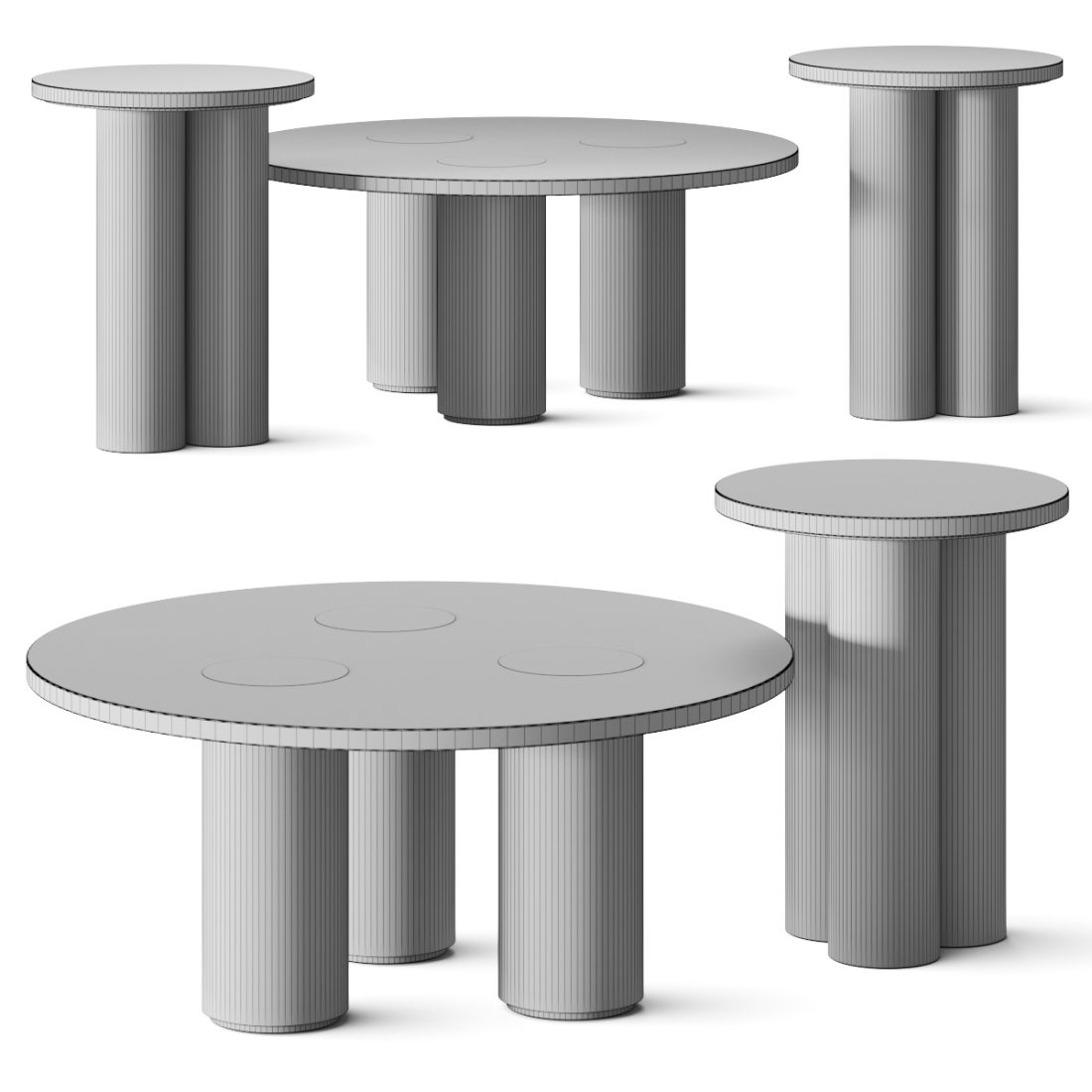 Soho Home Tisbury Coffee Tables - 3D Model for VRay, Corona