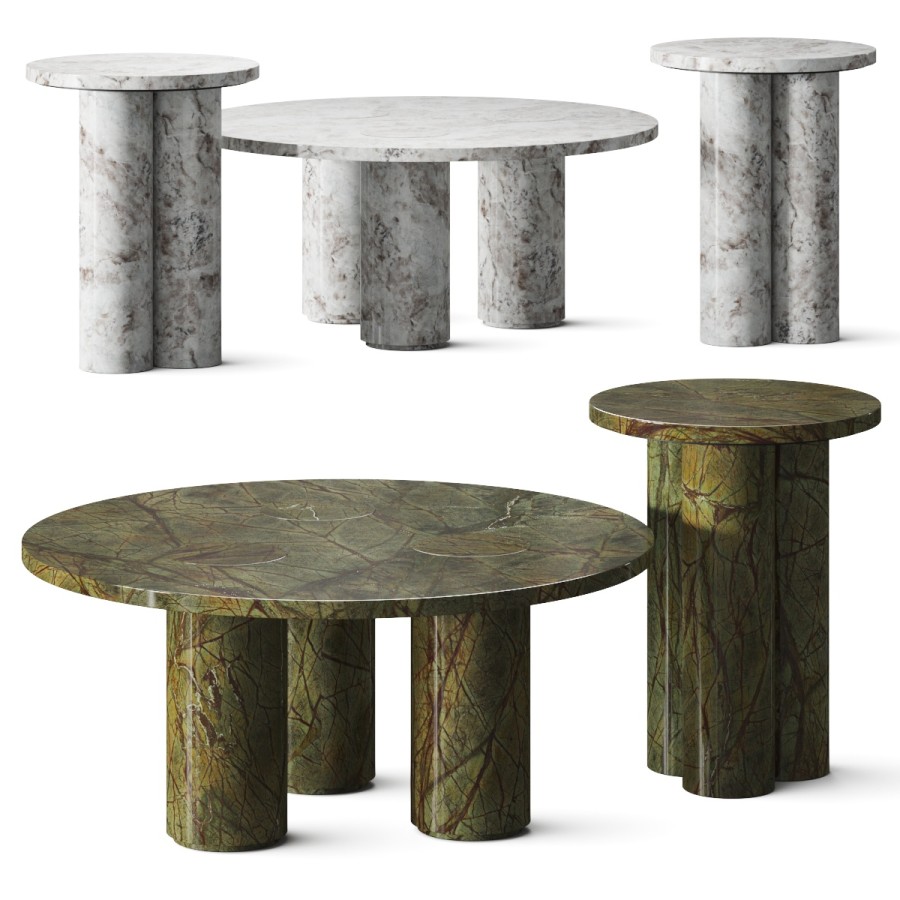 Soho Home Tisbury Coffee Tables - 3D Model for VRay, Corona
