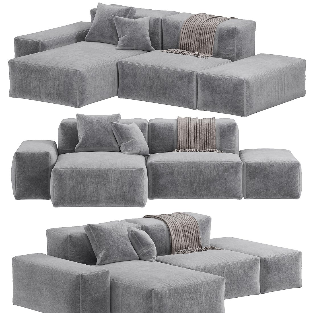 Boca Navi Sofa Set 4 - 3D Model for Corona