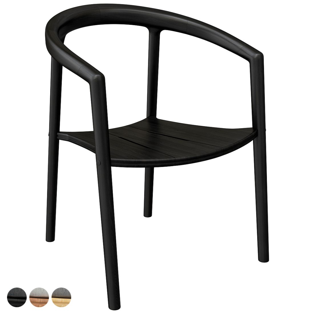 Manutti Solid Dining Armchair - 3D Model for VRay