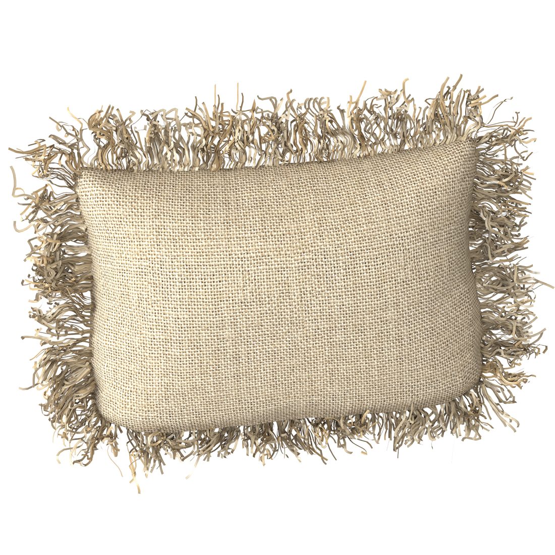 Rafia Wiker Decor Pillow 01 - 3D Model for VRay, Corona