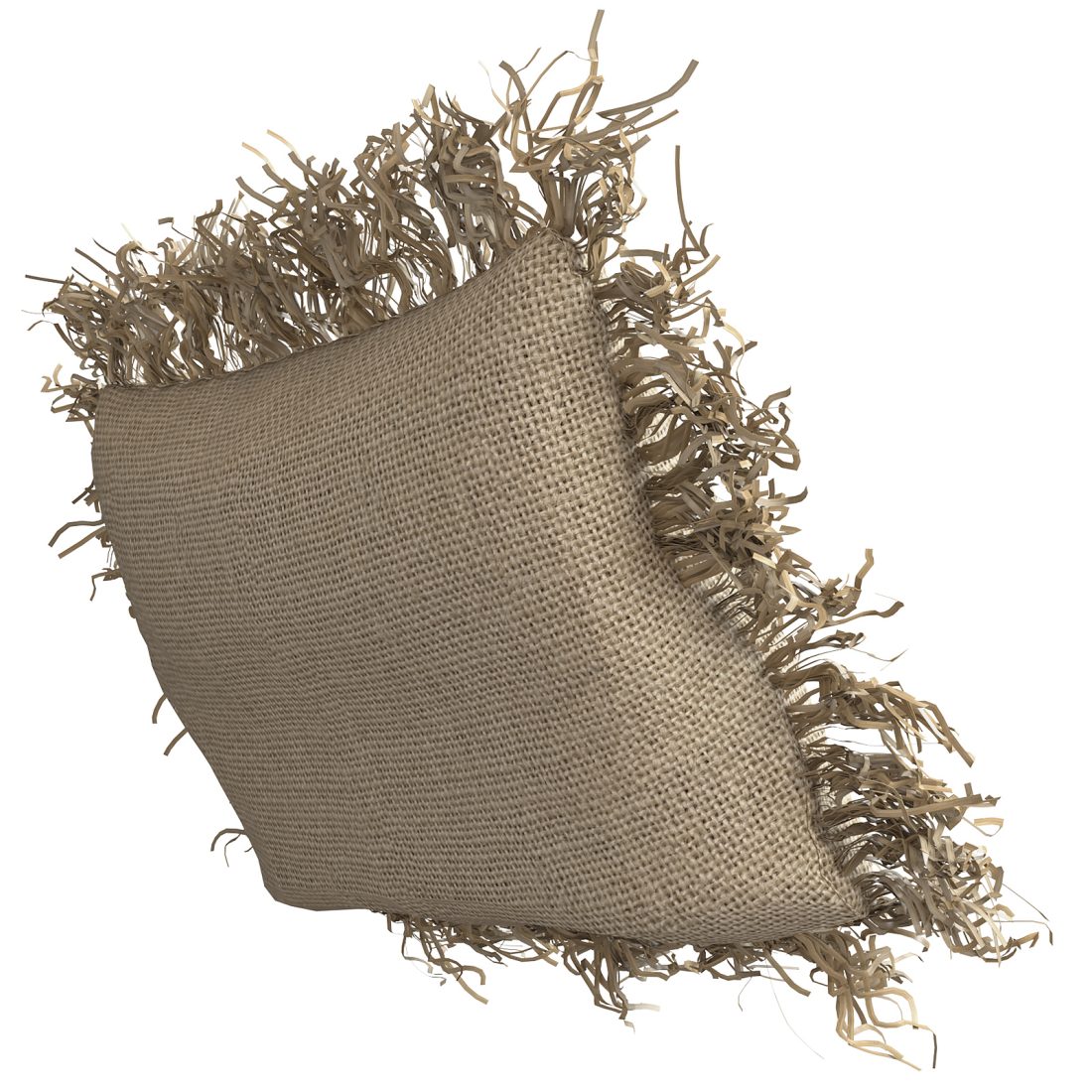 Rafia Wiker Decor Pillow 01 - 3D Model for VRay, Corona