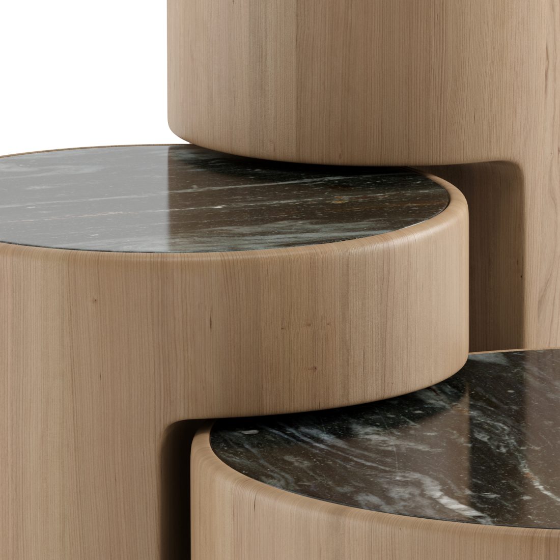 Levels Oak Coffee Table 3D Model for VRay | CGMood