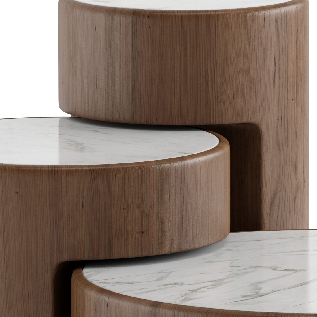 Levels Oak Coffee Table 3D Model for VRay | CGMood