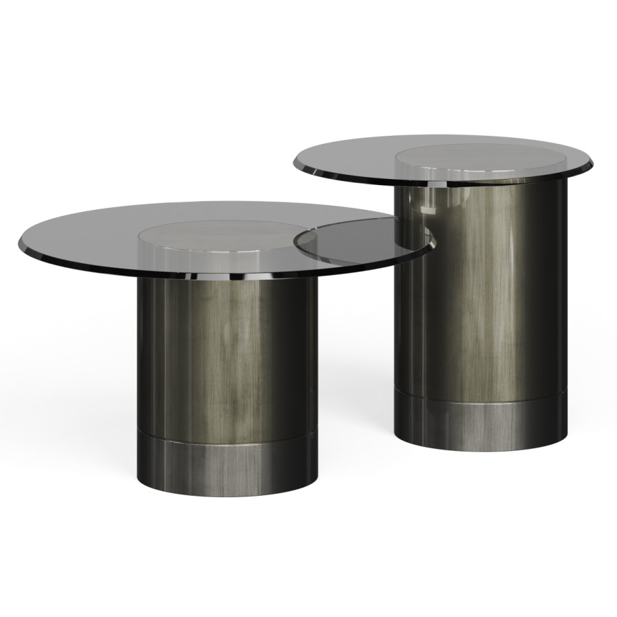 Reflex Tau 40 Steel Vetro Coffee Table - 3D Model for VRay, Corona