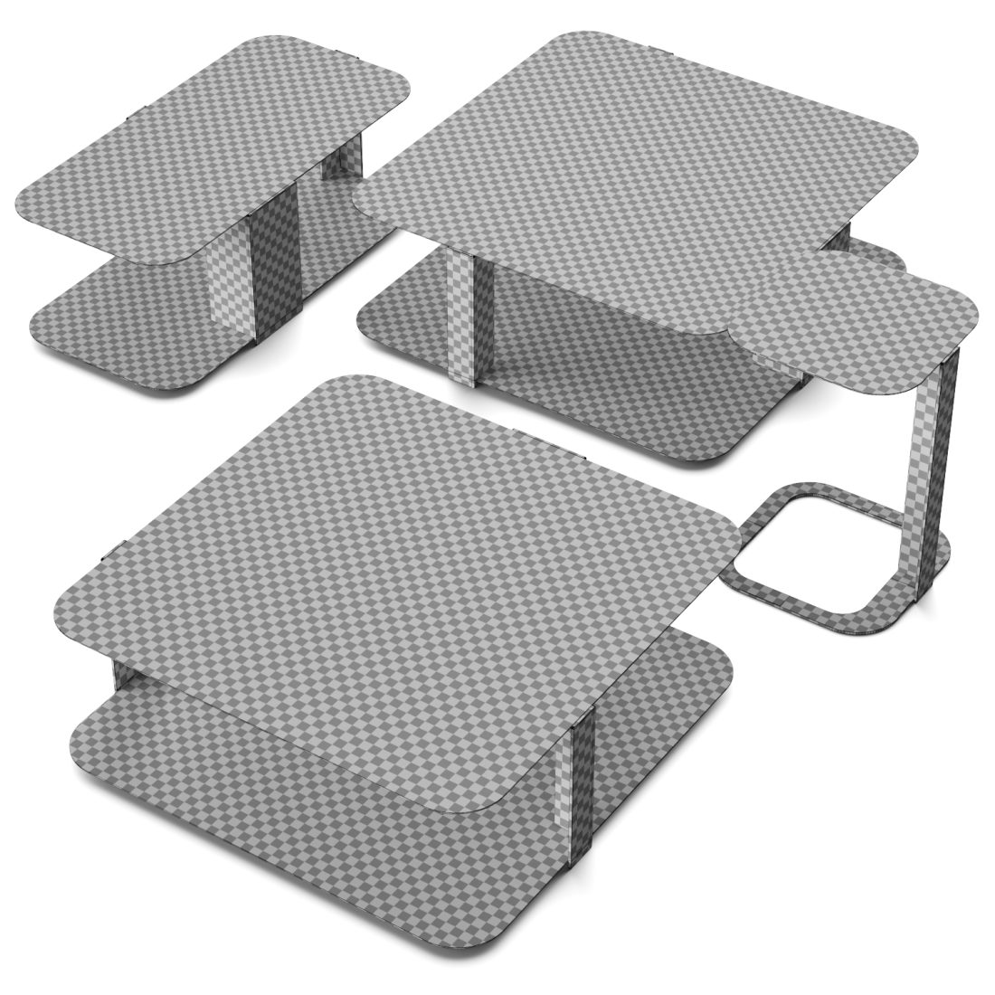 Bonaldo Paddle Coffee Tables - 3D Model for VRay, Corona