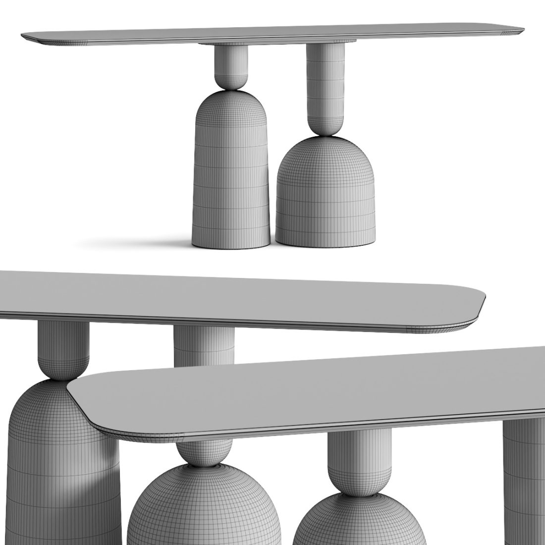 Bonaldo Cop Marble Console Tables 3D Model for VRay, Corona | CGMood