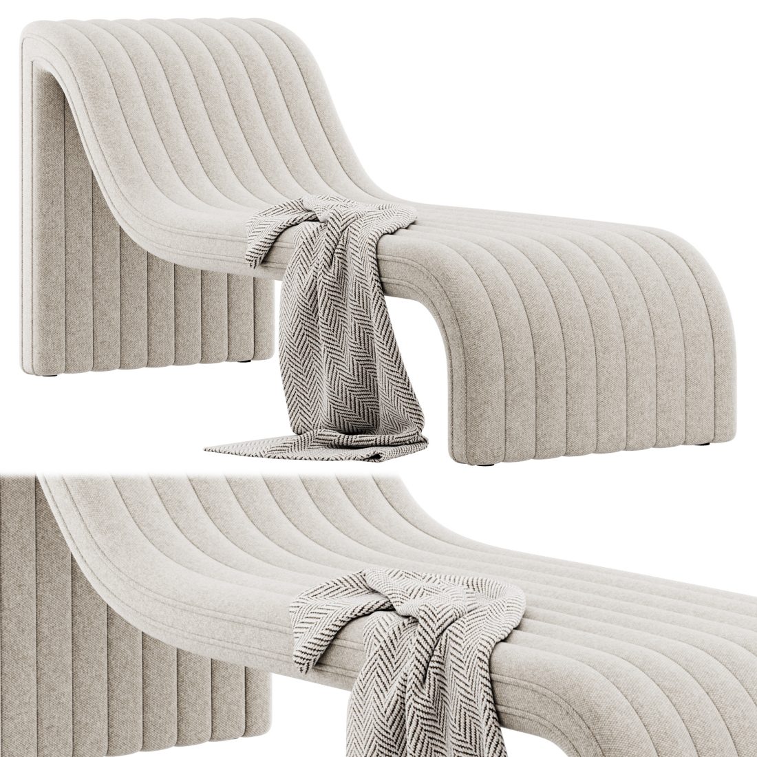 Augustine Chaise Lounge 3D Model for VRay | CGMood