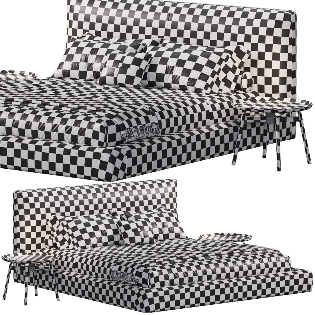 B&b Italia Richard Bed - 3D Model for Corona