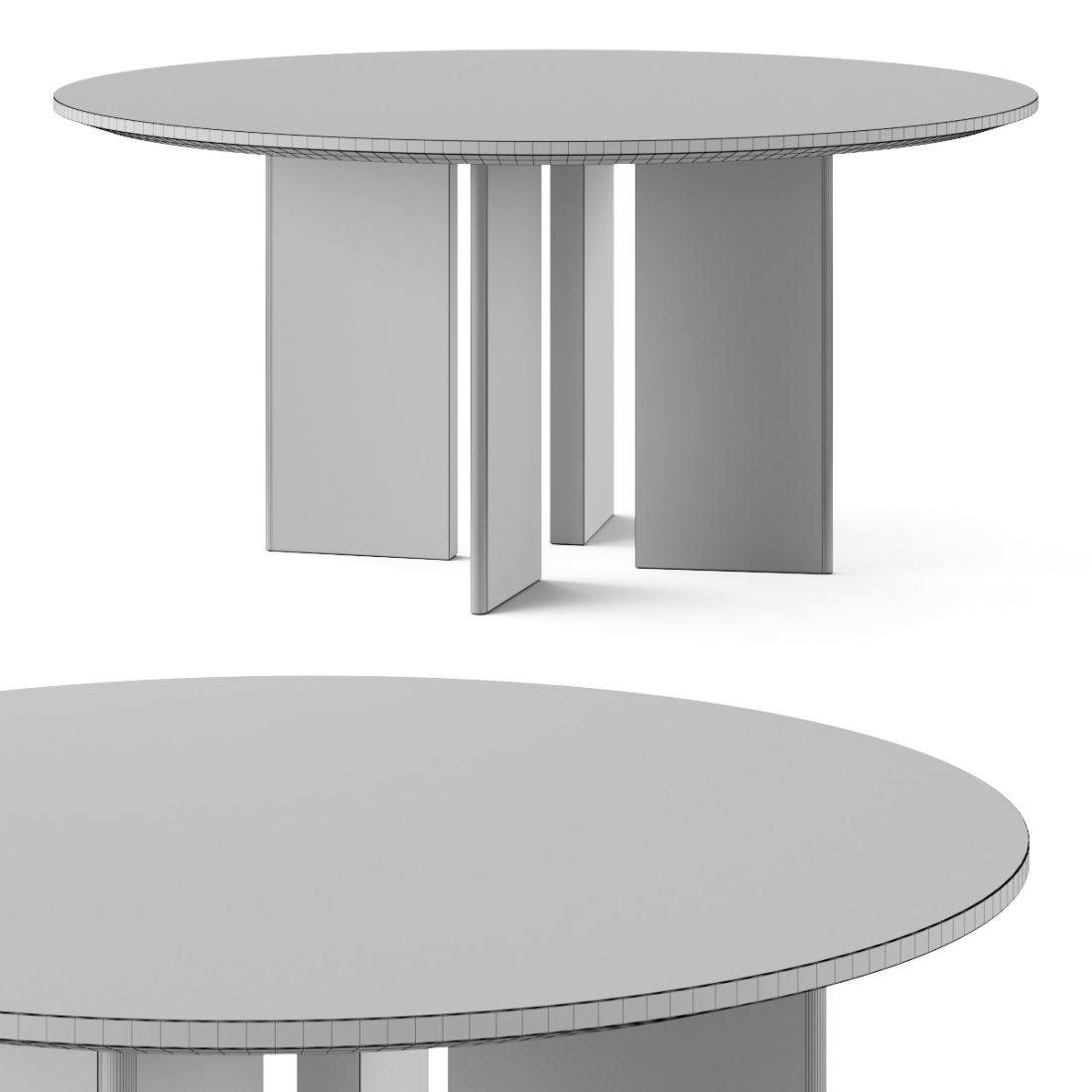 Karimoku Case Study A-dt03 Dining Table - 3D Model for VRay, Corona