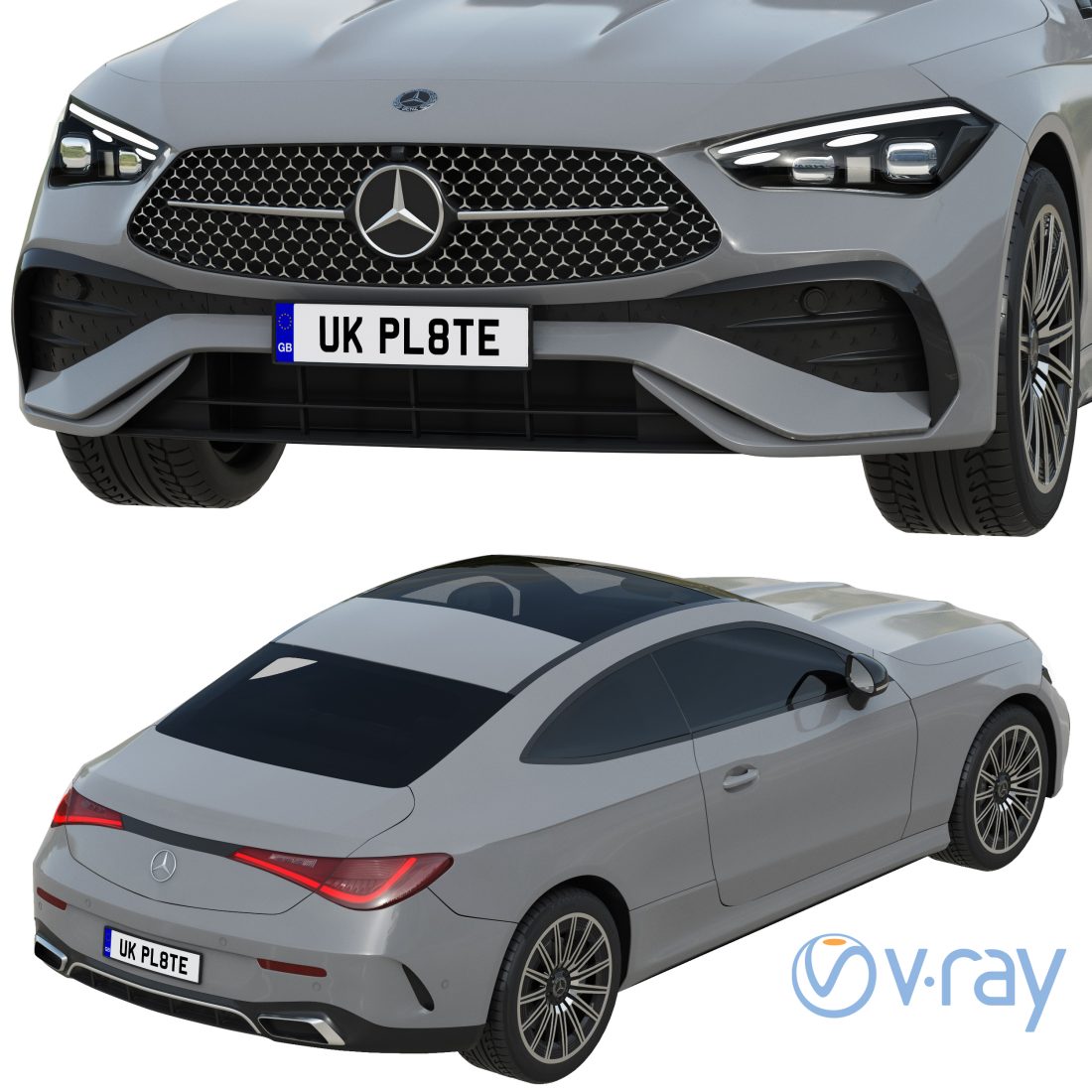 Mercedes-Benz CLE Coupe 3D Model for VRay | CGMood