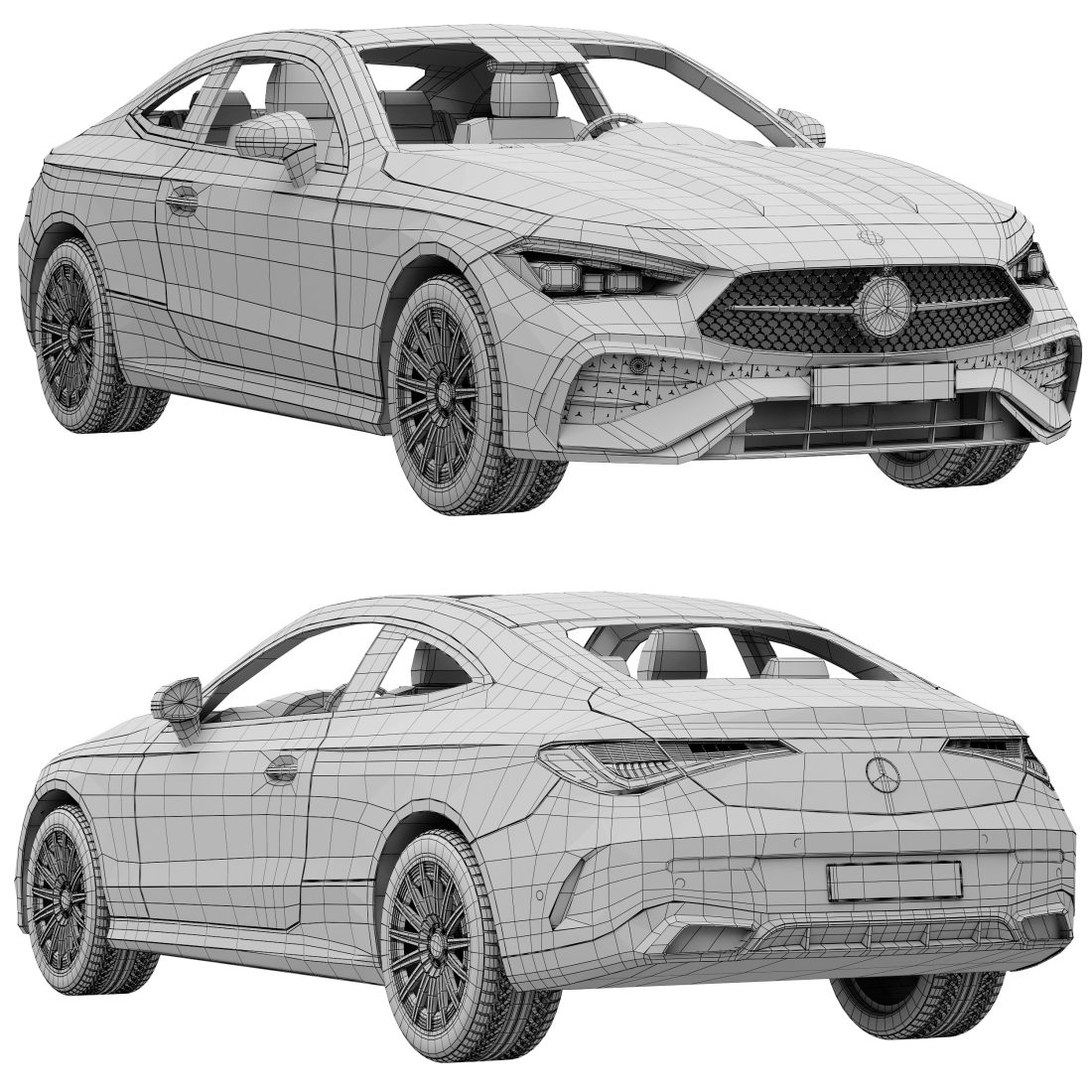 Mercedes-Benz CLE Coupe 3D Model for VRay | CGMood