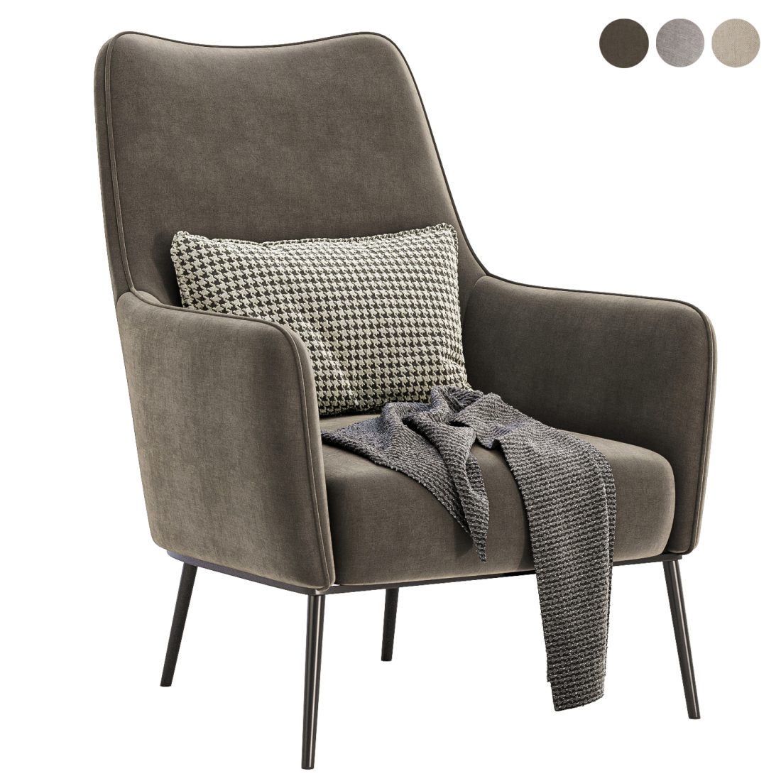 Ripley Armchair - 3D Model for VRay, Corona
