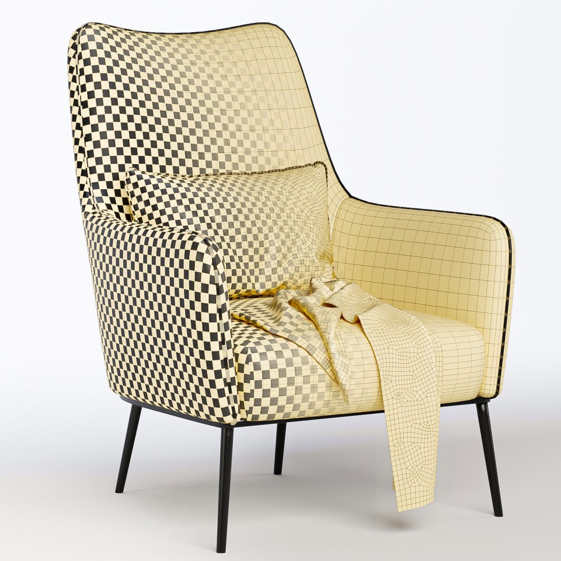 Ripley Armchair - 3D Model for VRay, Corona