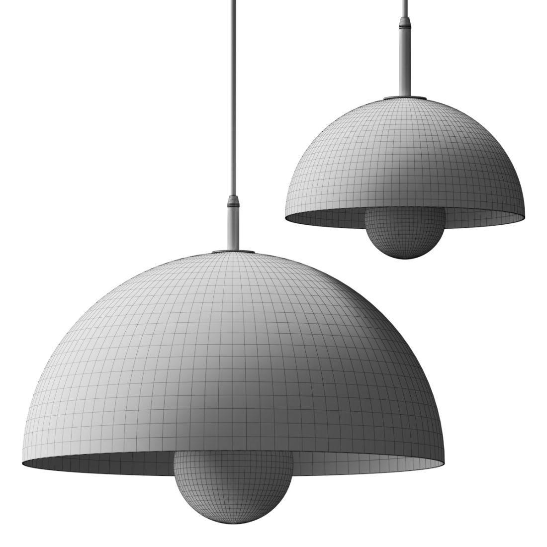 Marc Wood Studio Deco Pendant Lamps - 3D Model for VRay, Corona