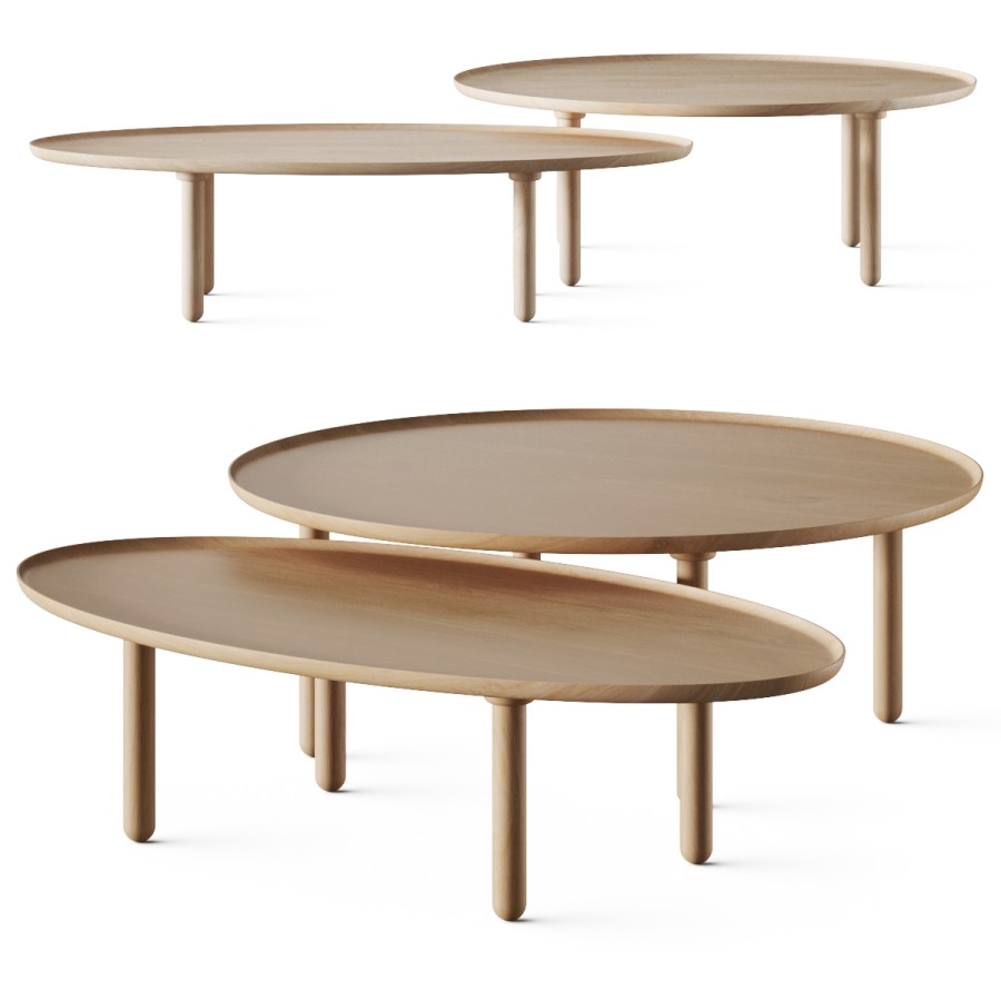 Gazzda Mu Coffee Tables - 3D Model for VRay, Corona