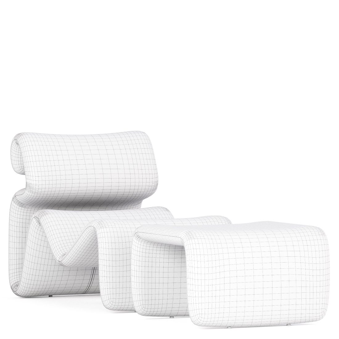 Etcetera Lounge Chair 3 - 3D Model for Corona