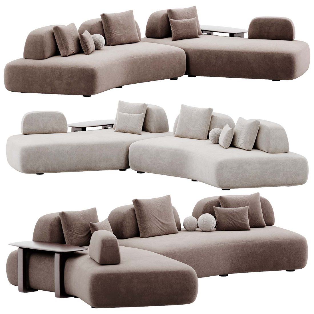 Curve Sofa By Art Nova - 3D Model for Corona