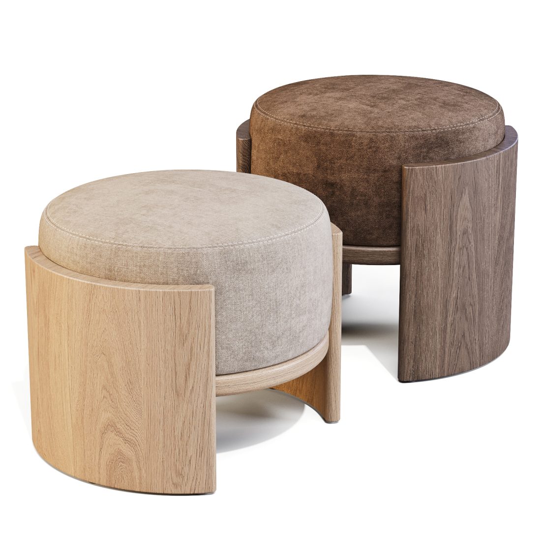 Parla: Hug - Pouf And Stool - 3D Model for Corona