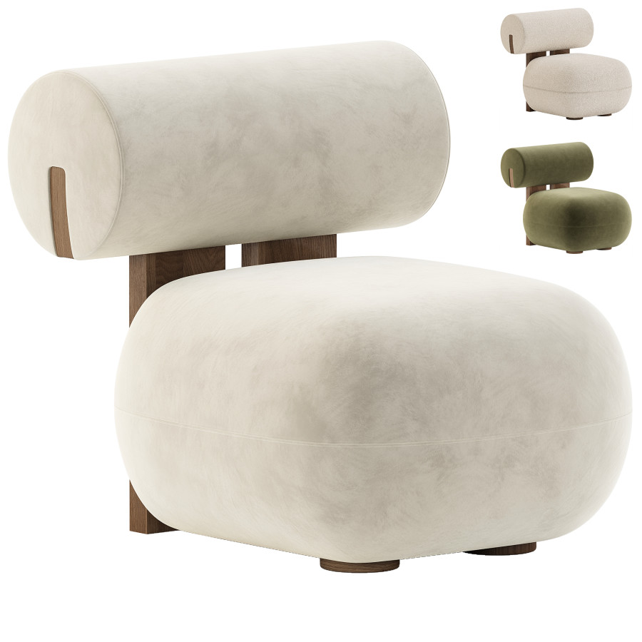 Hippo Lounge Chair By Norr11 - 3D Model for FStorm, VRay, Corona