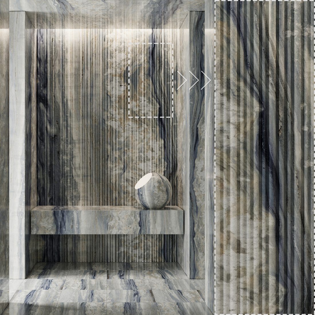 Marble Stone No152 - 3D Model for VRay, Corona
