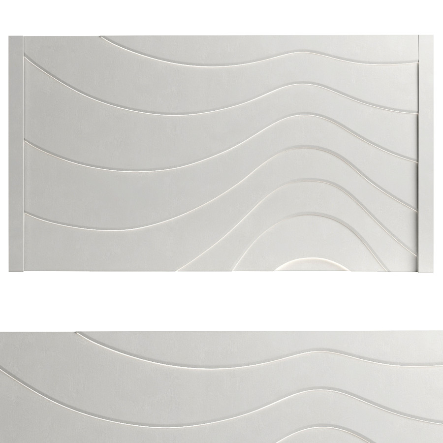 Decorativ Panel Wave 7 - 3D Model for VRay, Corona