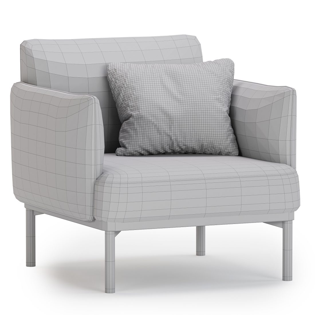 Penn Chair By Westelm - 3D Model for Corona