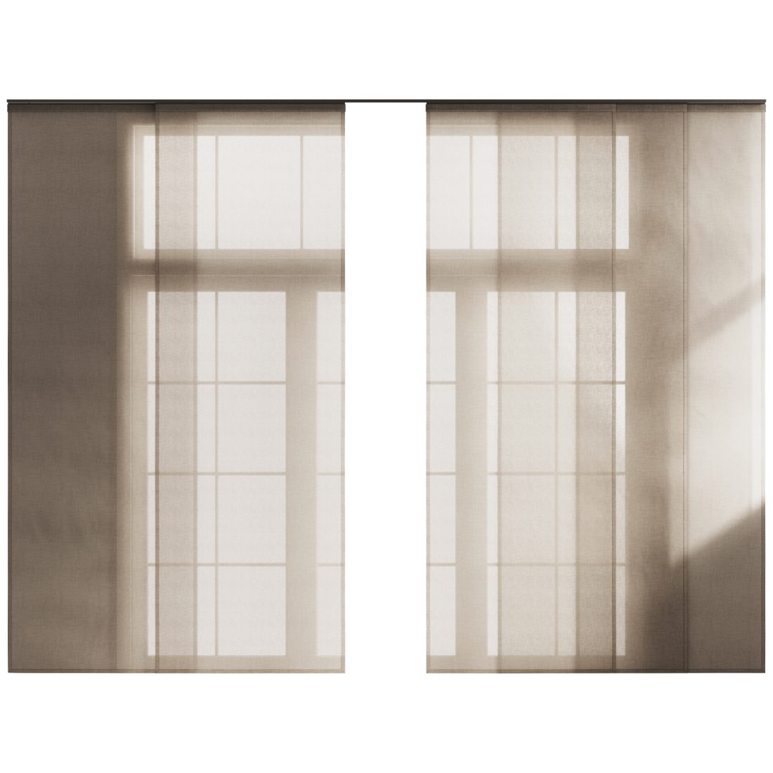 Linen Tulle Panel Blinds 3D Model for VRay, Corona | CGMood