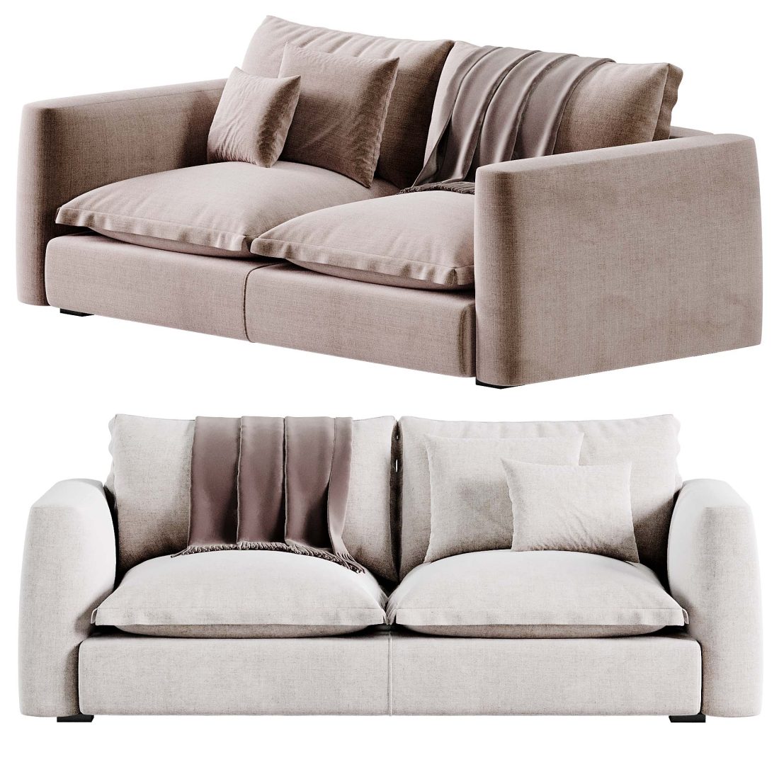 Brest Sofa By Baxter - 3D Model for Corona