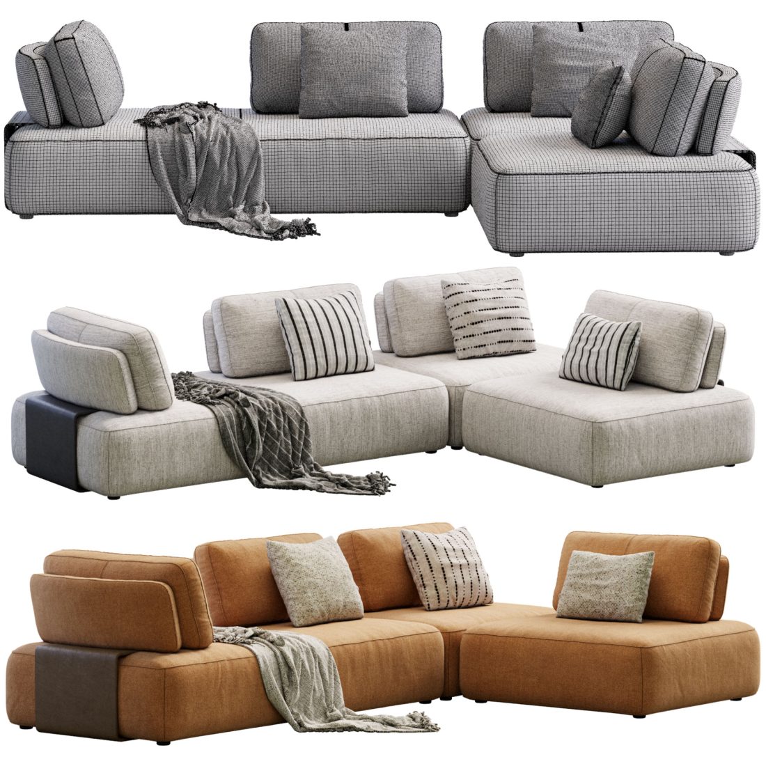 Sofa Puff By In Mood - 3D Model for Corona