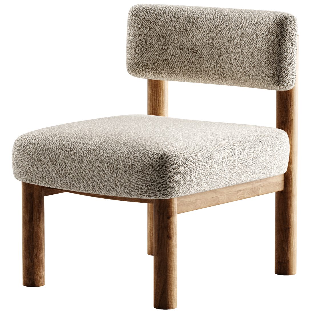 Teddy Accent Chair Column Legs - 3D Model for Corona