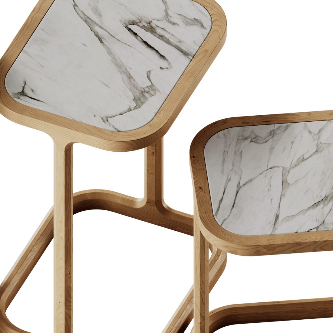 Morelato Bellagio Side Tables - 3D Model for Corona