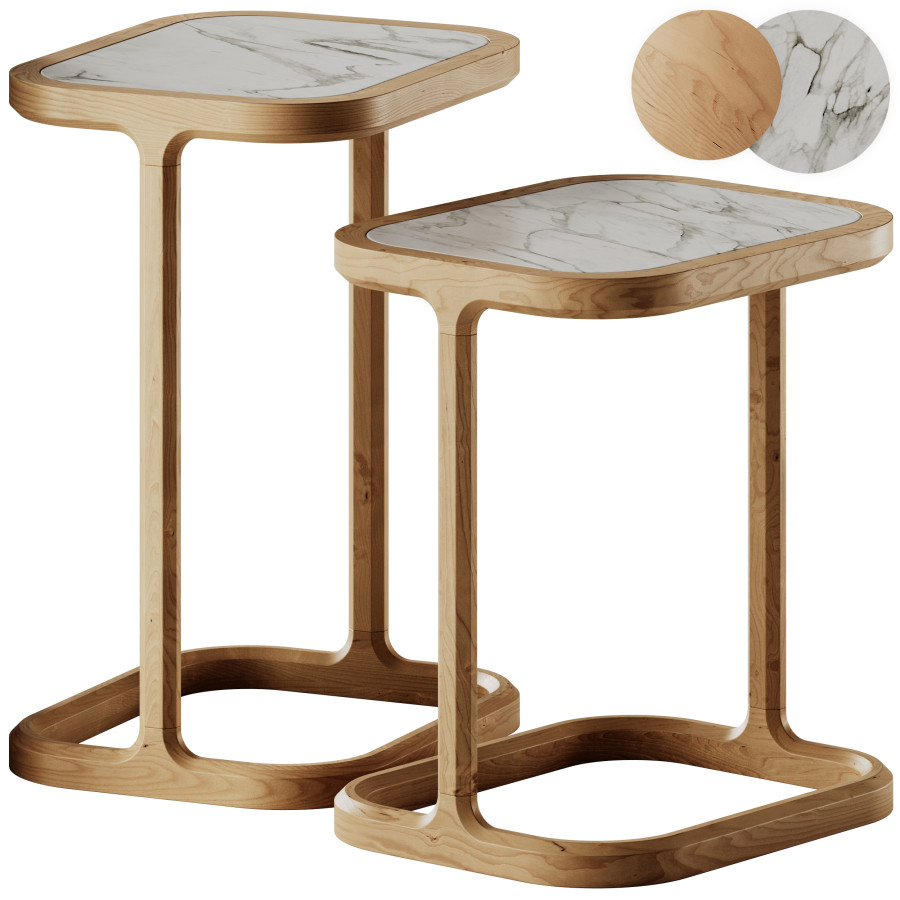 Morelato Bellagio Side Tables - 3D Model for Corona