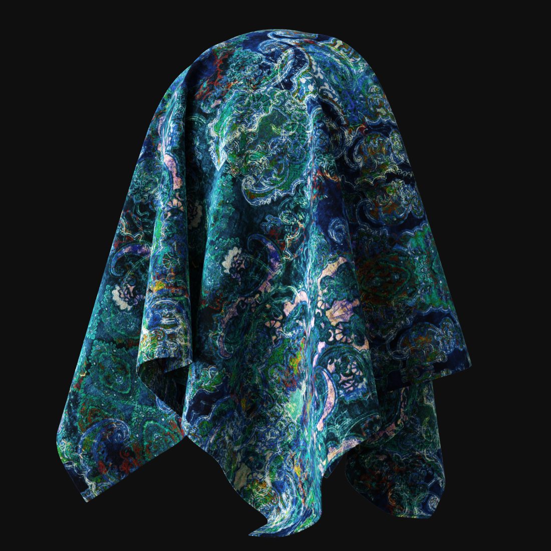 Velvet Romo Black Edition Maroque Lazurite. 4k PBR - 3D Model for VRay ...