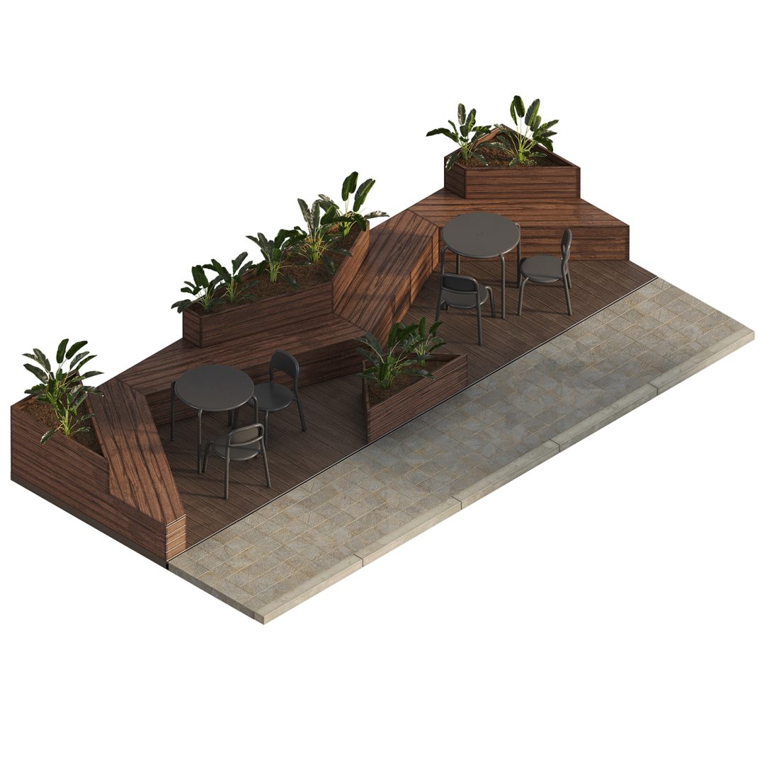 Parklet 1 3D Model for Corona | CGMood