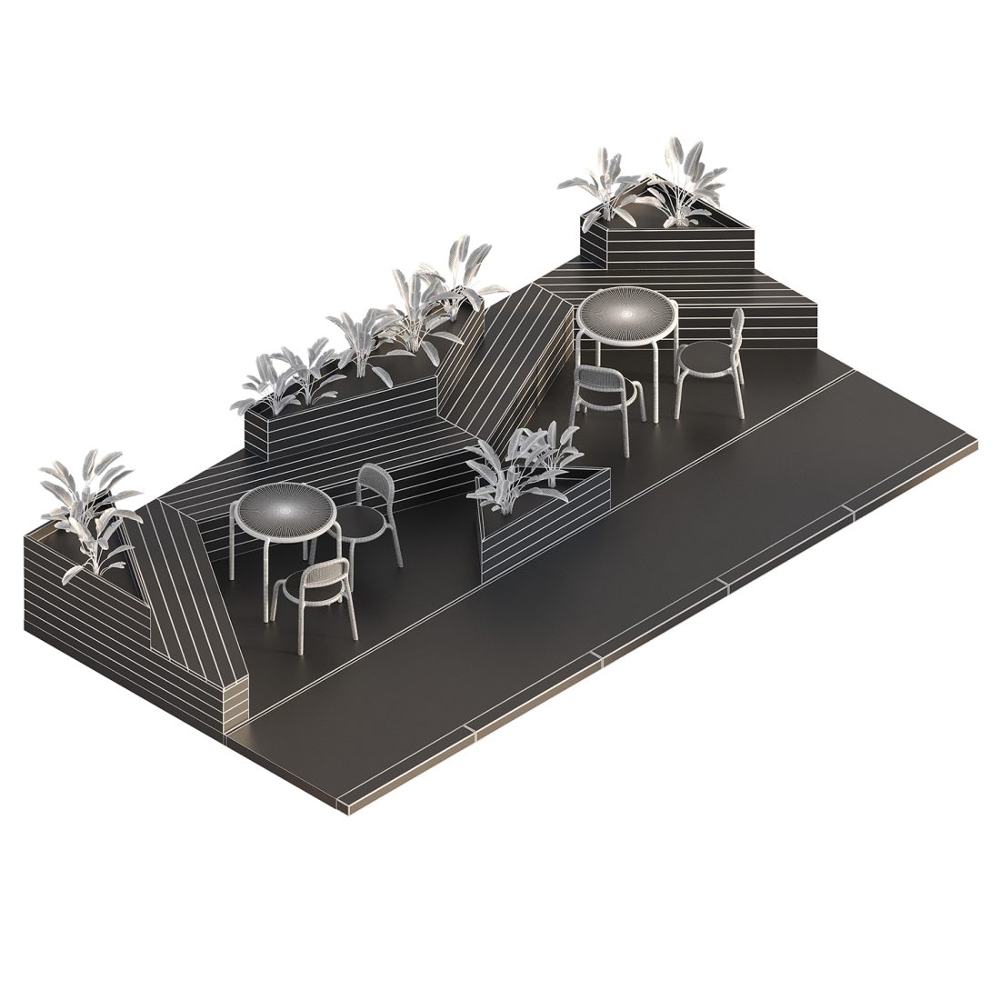 Parklet 1 3D Model for Corona | CGMood
