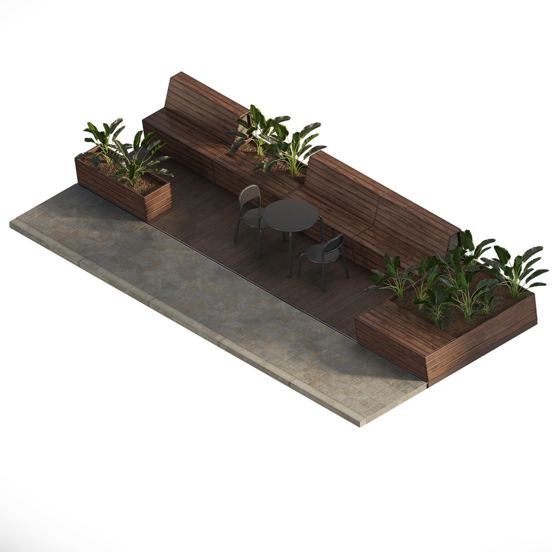 Parklet 2 3D Model for Corona | CGMood